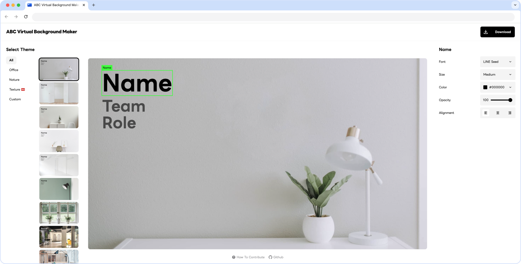 ABC Virtual Background Maker